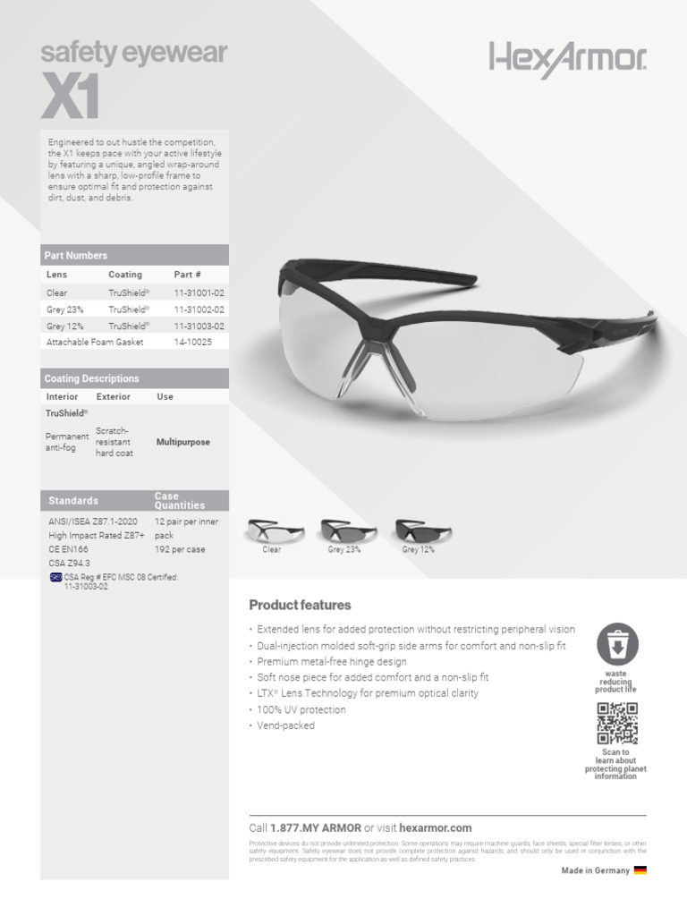 Hexarmor X1 Spec Sheet | PDF