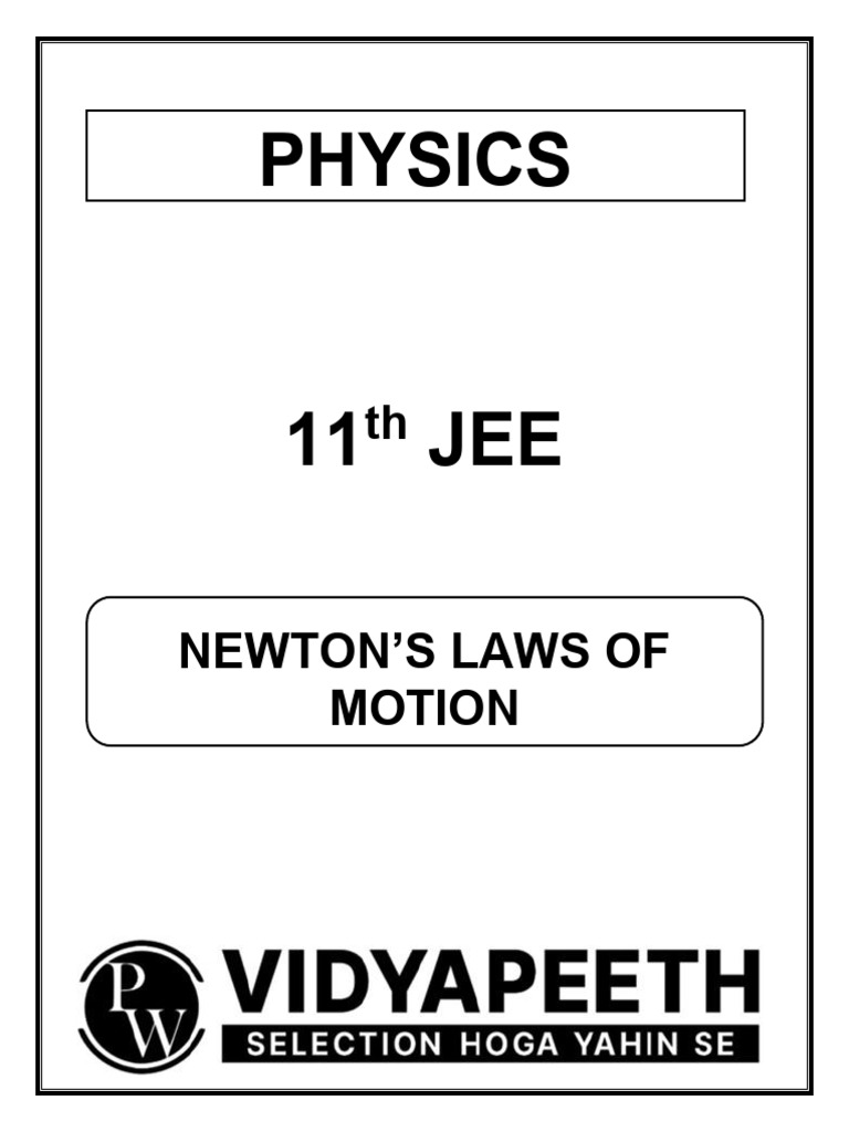 Newton's Laws of Motion - DPPs | PDF