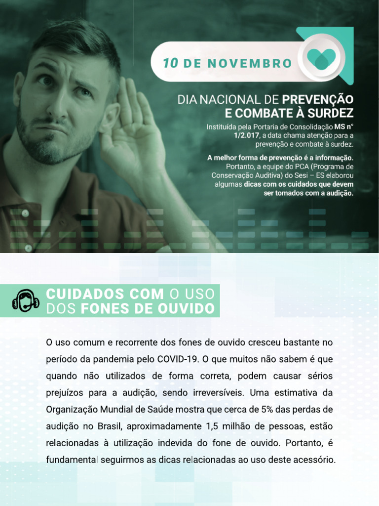 Cartilha Prevencao e Combate A Surdez | PDF