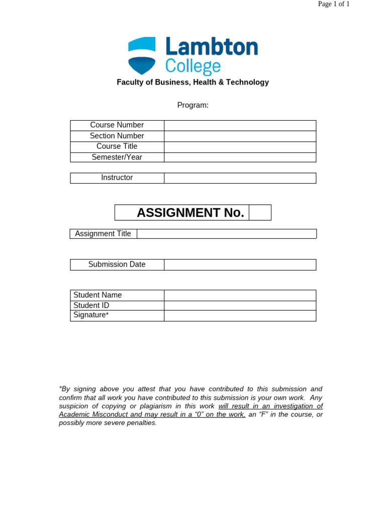 Standard Cover Page | PDF