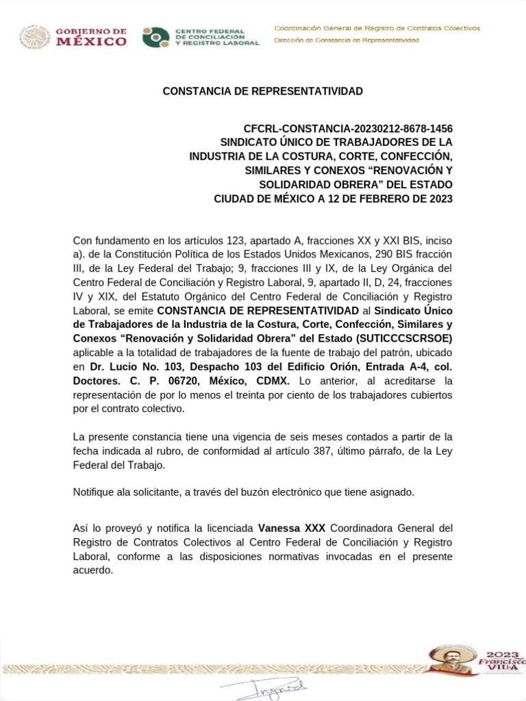 Constancia de Representatividad | PDF | Tecnología