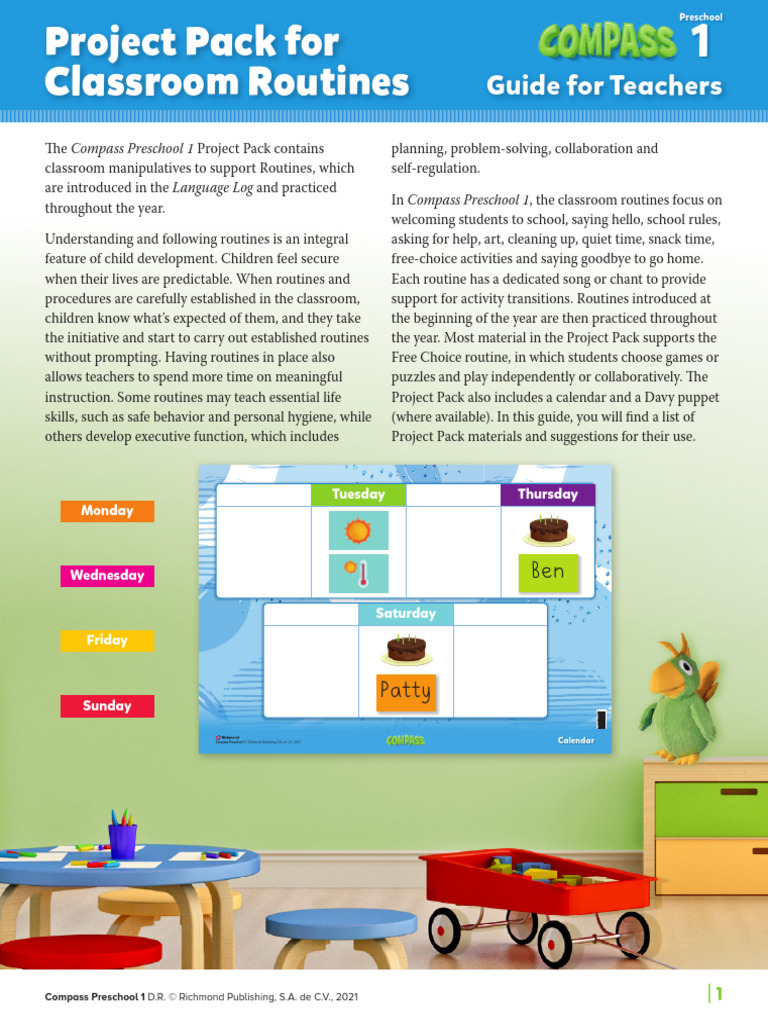 Preschool 1 Project Pack Guide | PDF