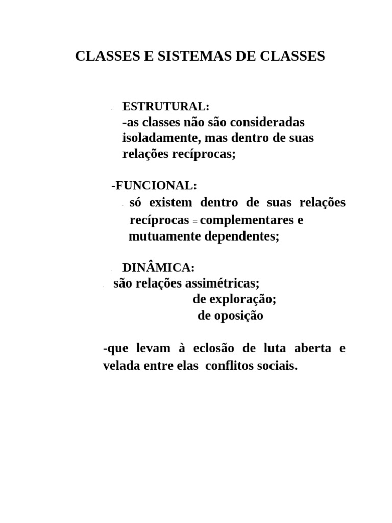Classes e Sistemas de Classes | PDF