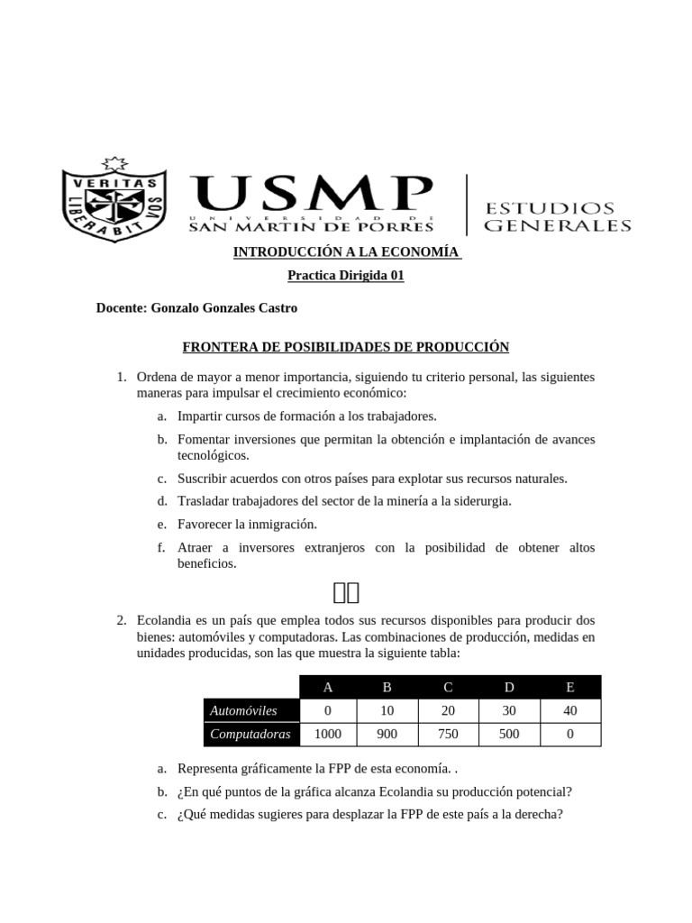 Practica Dirigida 01 | PDF
