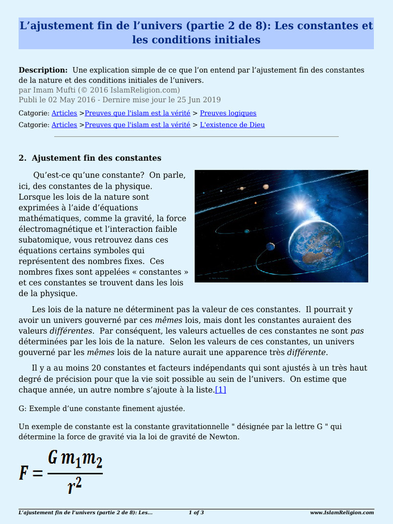 Fine-Tuning of The Universe Part 2 of 8 10522 FR | PDF