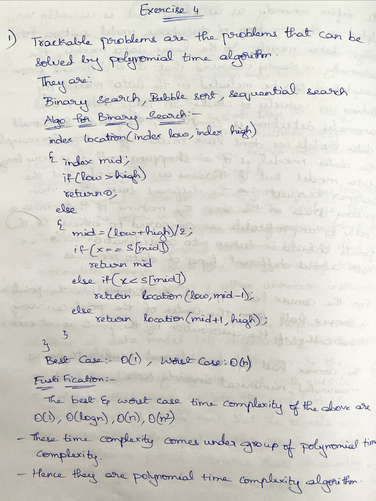 Exercise 4 Advance Algorithms | PDF Exercise 4 Advance Algorithms | PDF