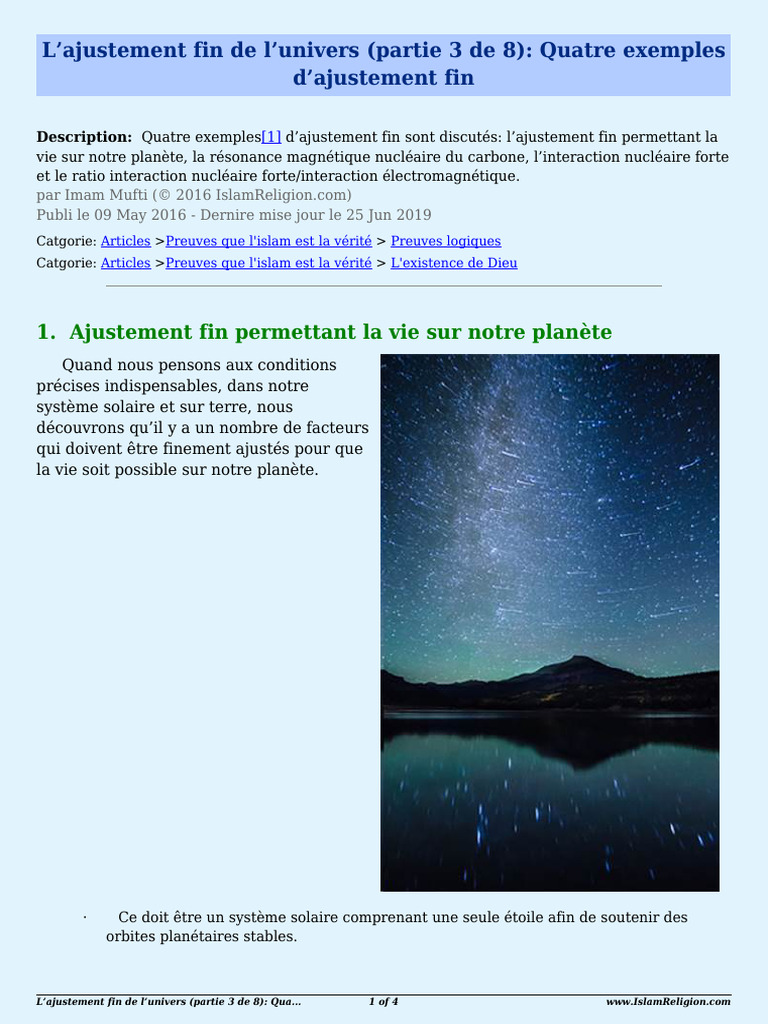 Fine-Tuning of The Universe Part 3 of 8 10524 FR | PDF