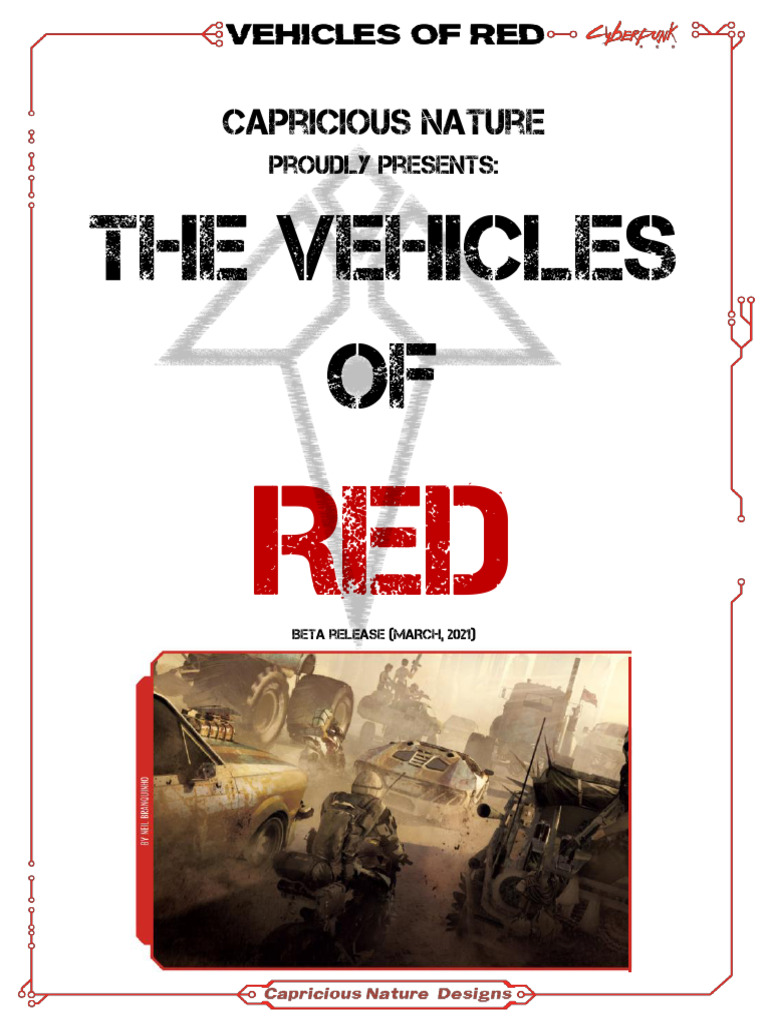 The Vehicles of Red Conversion Guide Part 1 2 Version 1.44 | PDF