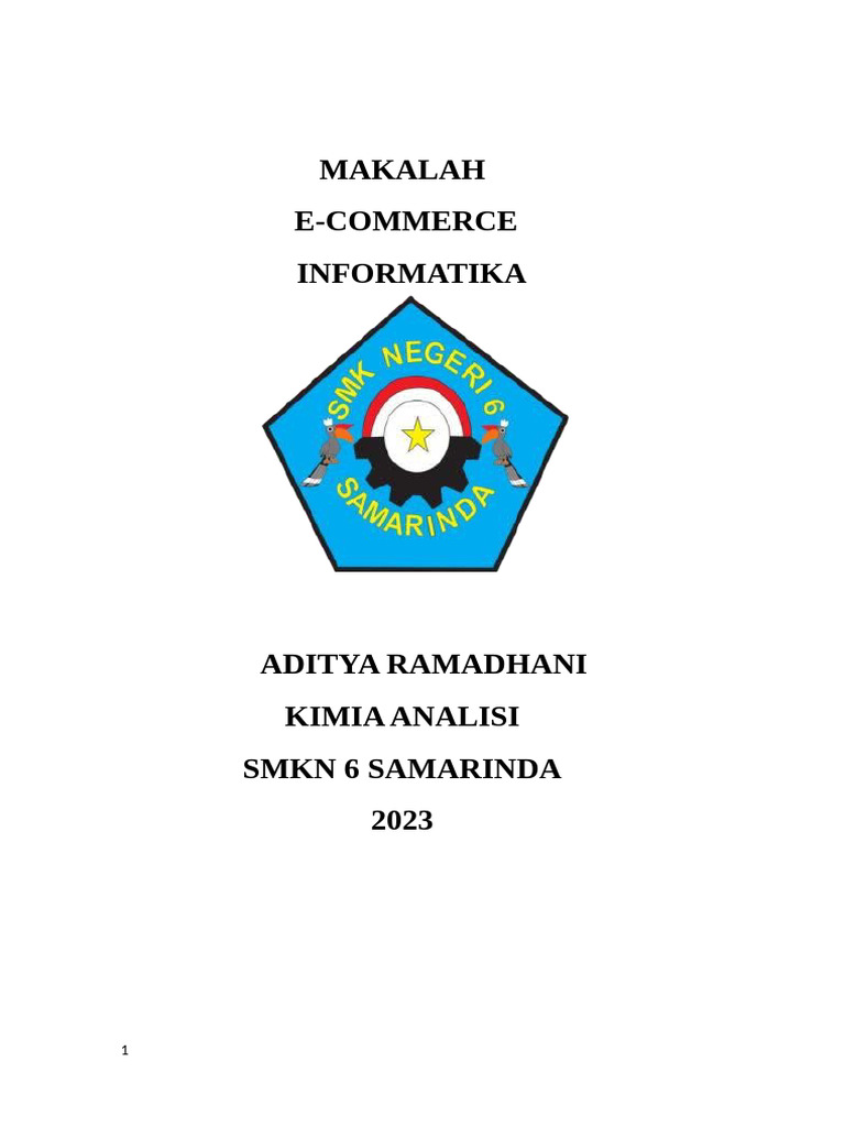 Makalah E-Commerce | PDF | Komputer | Teknologi & Rekayasa