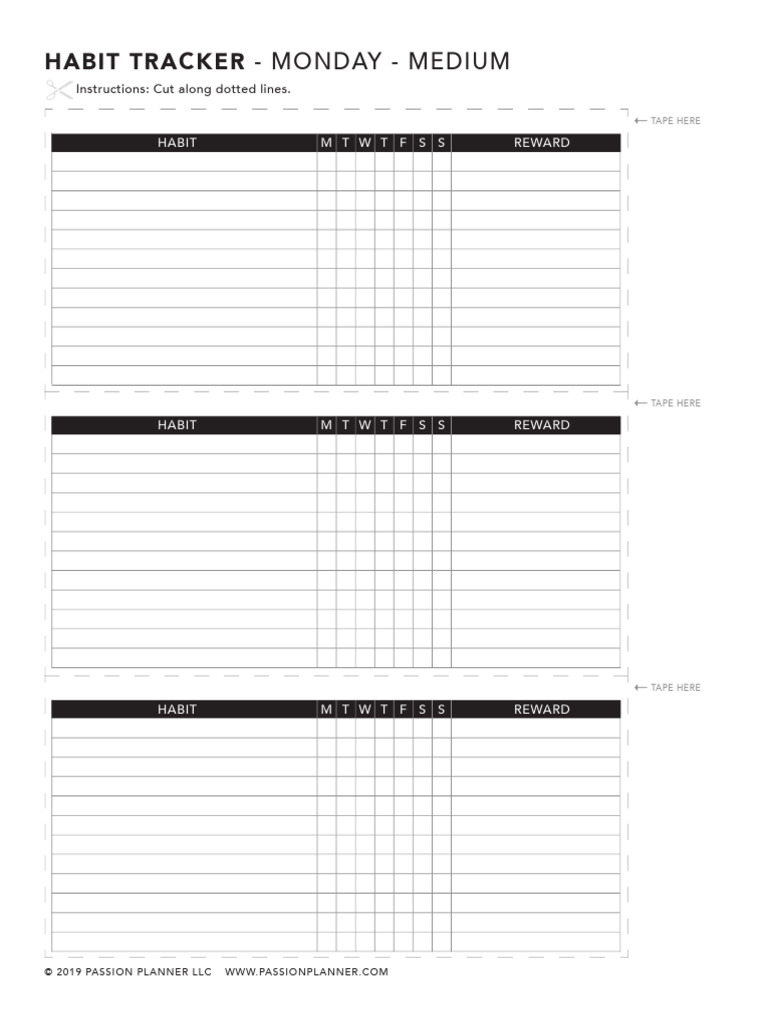 Habit Tracker Monday Medium | PDF