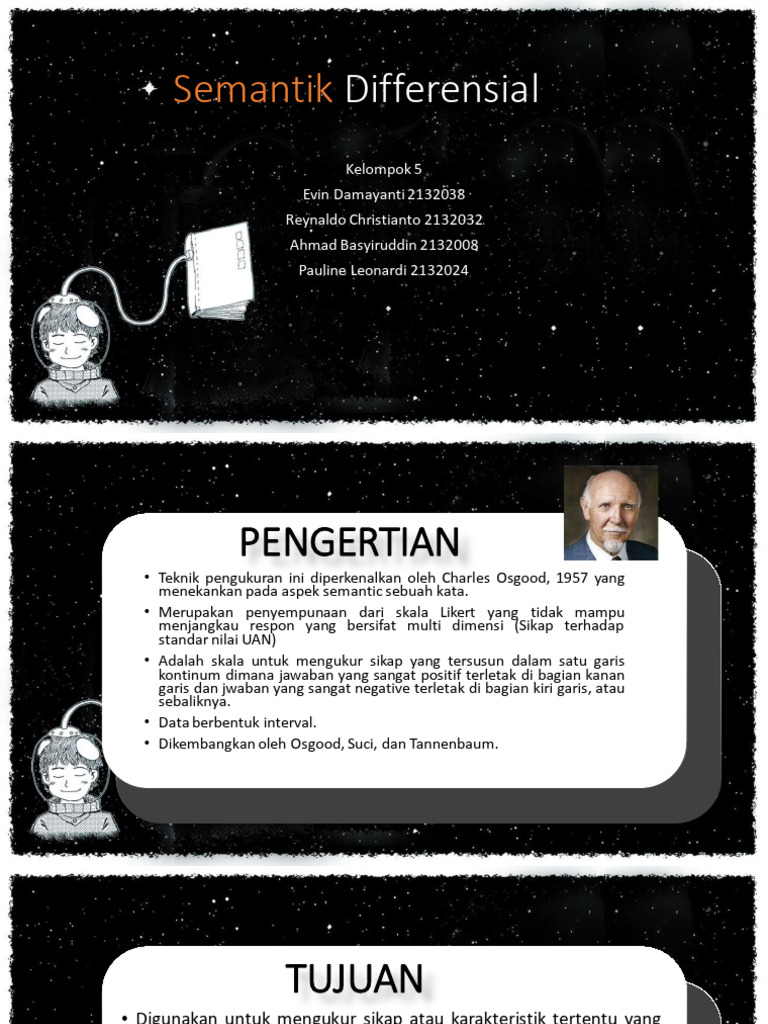 B - Kelompok 5 - Kuesioner Jenis Semantic Diferential - Tugas 2 - PPT | PDF