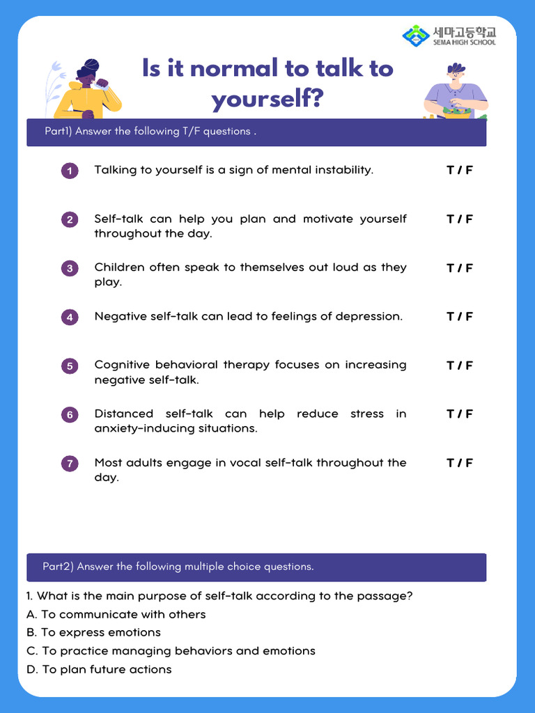 Is It Normal To Self-Talk - Questions | PDF