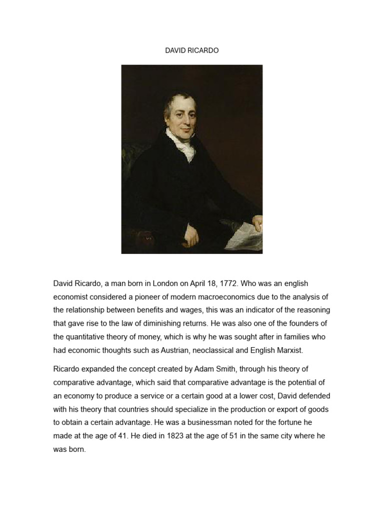 David Ricardo | PDF