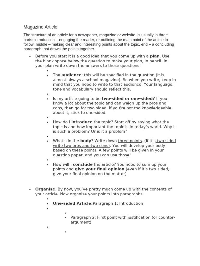 Magazine Article | PDF | Argument | Career & Growth