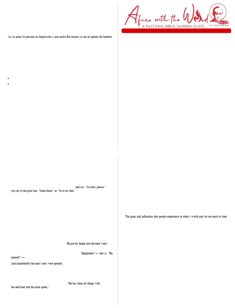 Afire - 23rd Sunday in OT - Cycle B - V3 | PDF