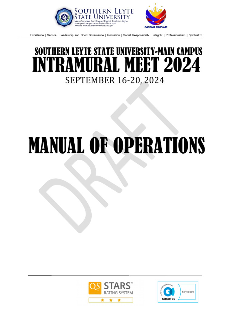 Intramural Meet 2024 Rules Regulations Guidelines | PDF