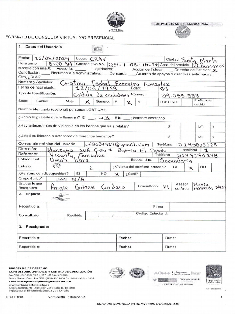 Formato Consulta | PDF