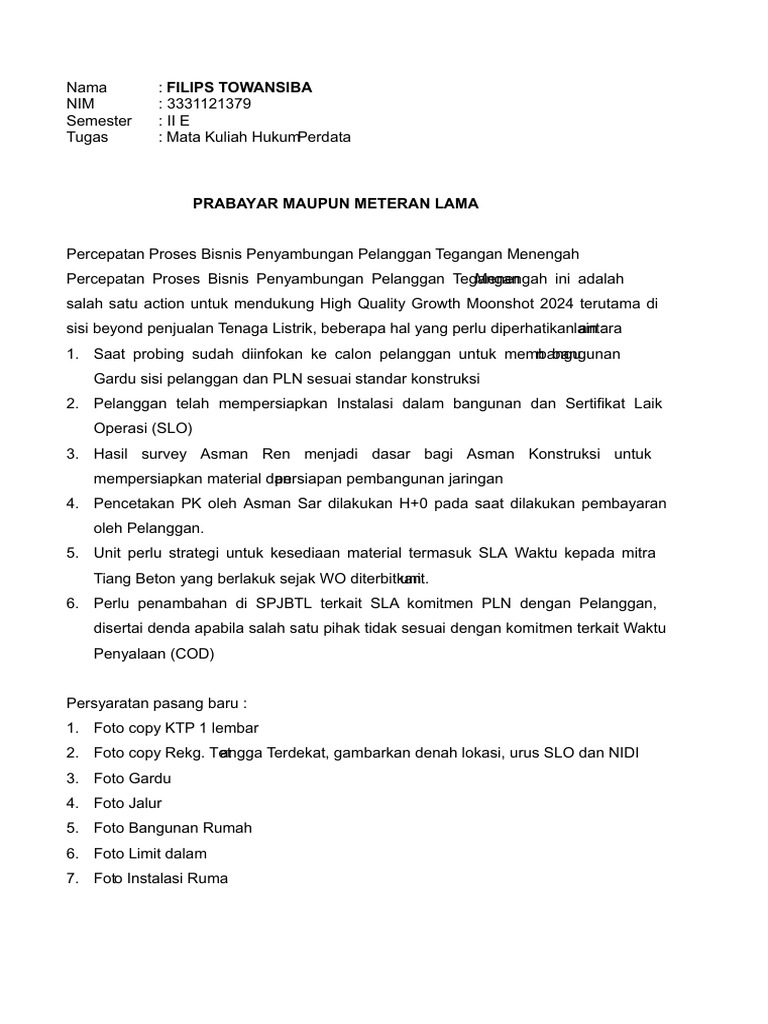 PILIPS TOWANSIBA - TUGAS Jaringan PLN | PDF