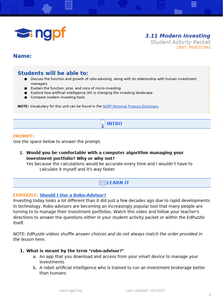 Choosing Between Human and Robo-Advisors | PDF | Artificial ...