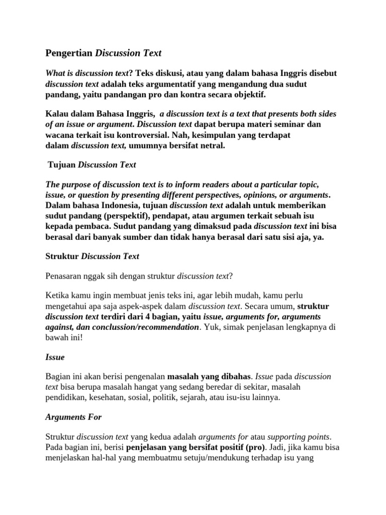 Discussion Text | PDF
