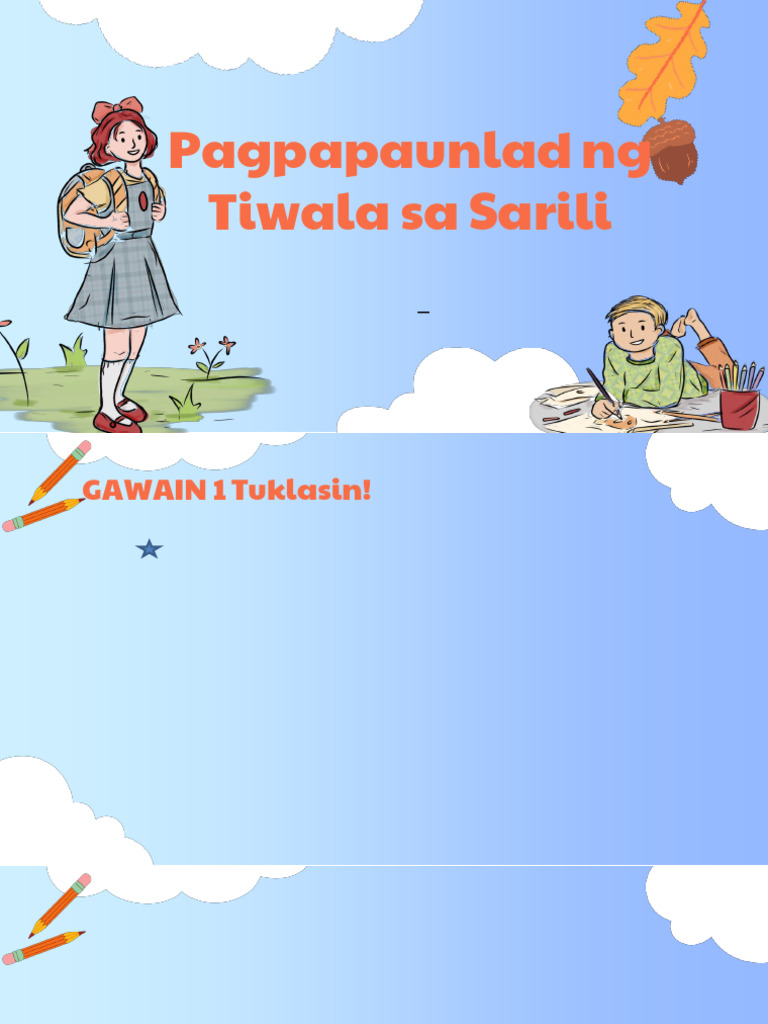 ESP 7 Q1 Week 3 - Pagpapaunlad NG Tiwala Sa Sarili | PDF