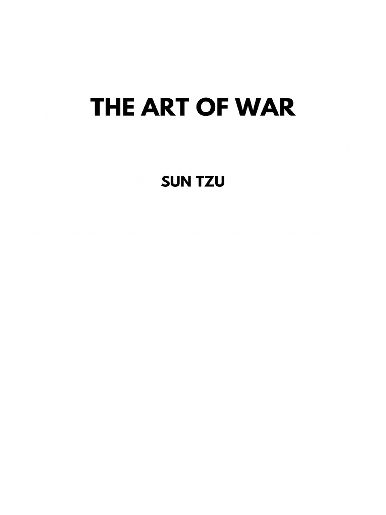 The Art of War Sun Tzu | PDF