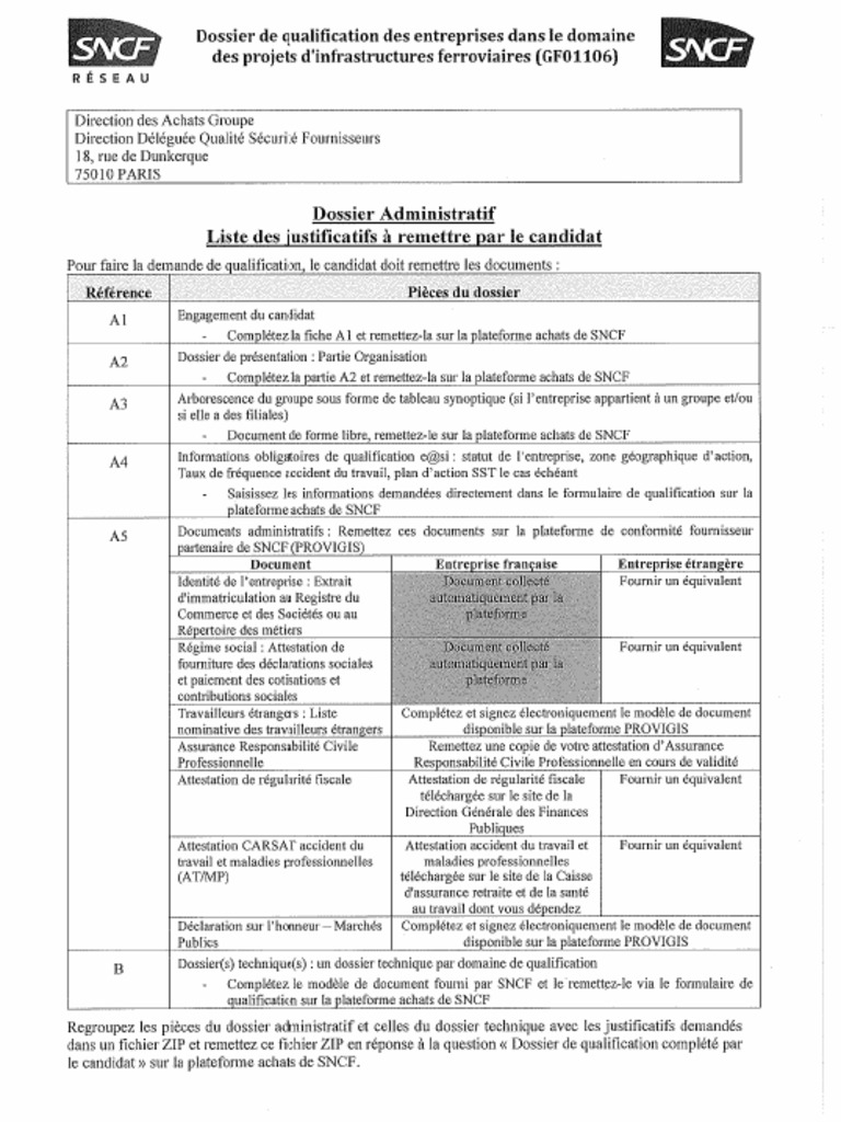 GF01106 Dossier Administratif | PDF