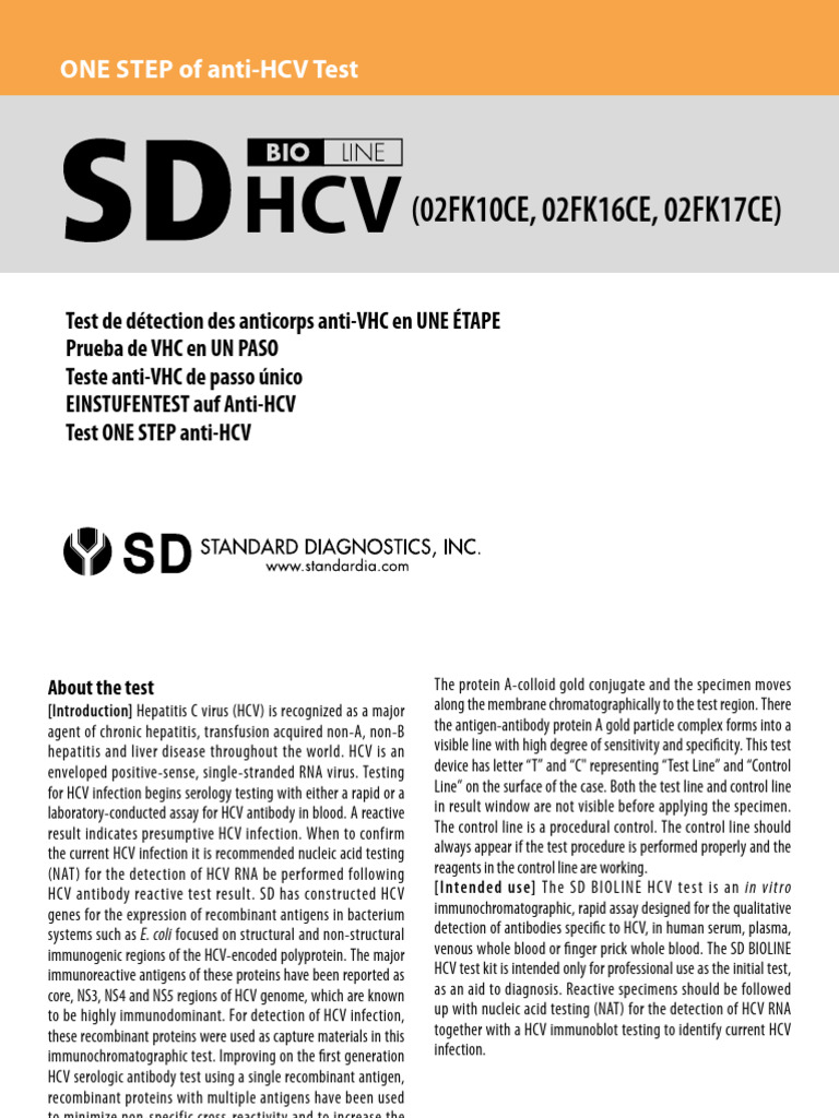 SD Bioline HCV Ifu | PDF