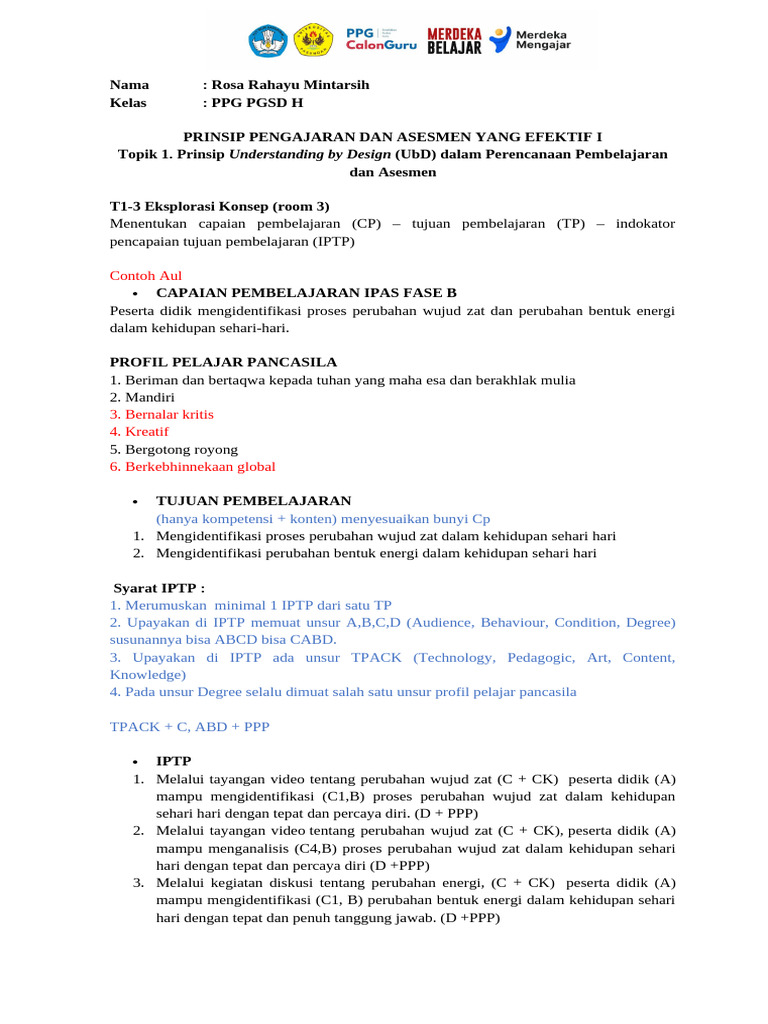 Topik 1 - TP IPTP, Model | PDF