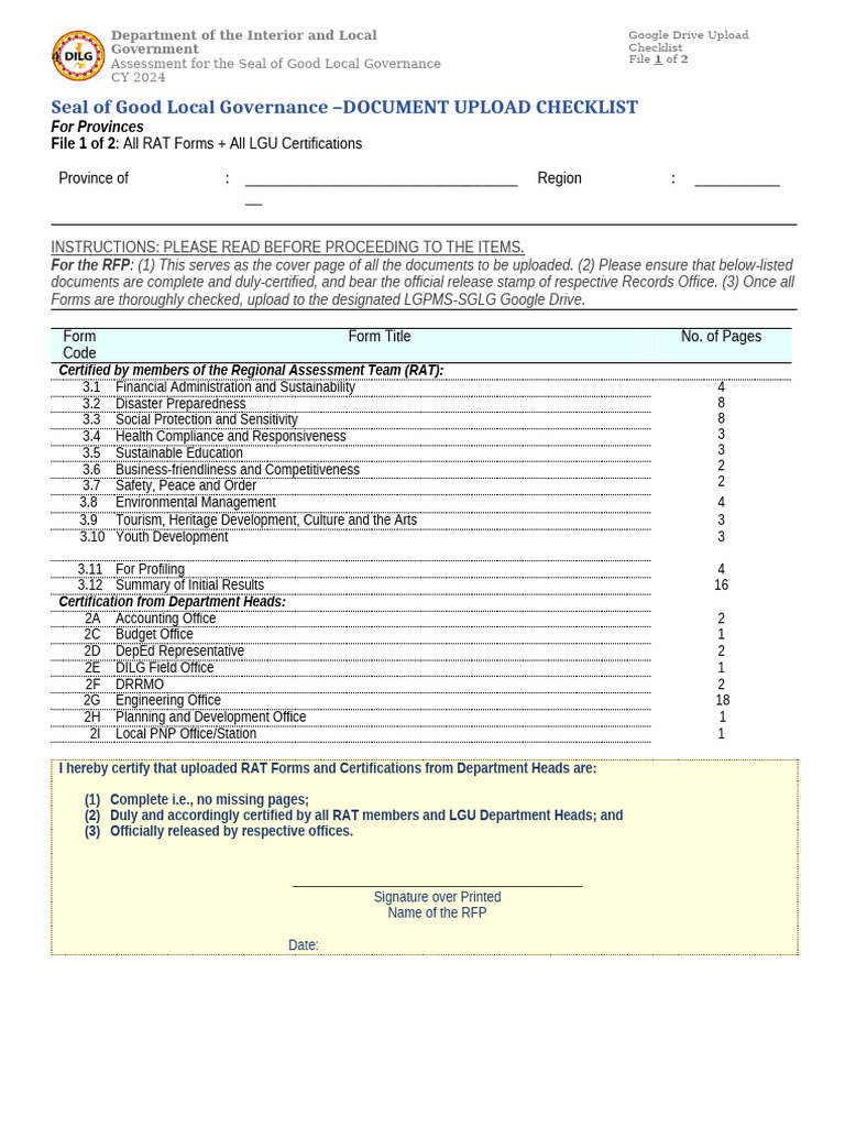 Tab C Upload Checklist (P) - Documents To Be Uploaded - Final - Devmode ...