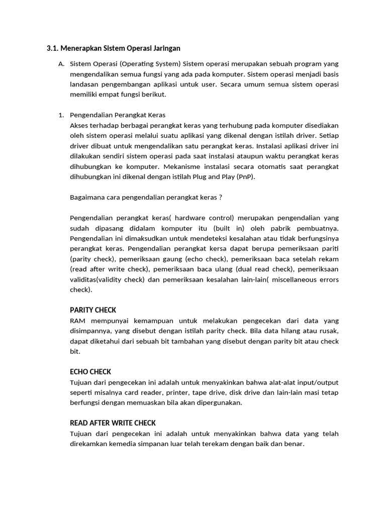 Sistem Oprasi 01 | PDF