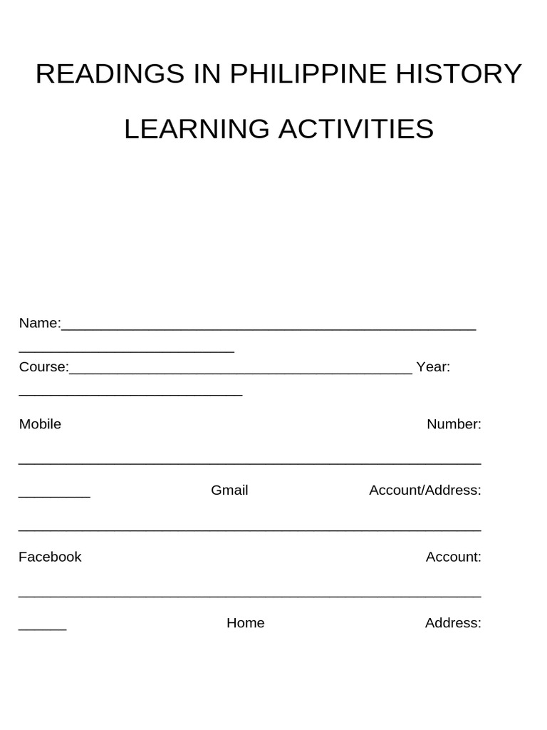 MODULE - Learning Activity | PDF