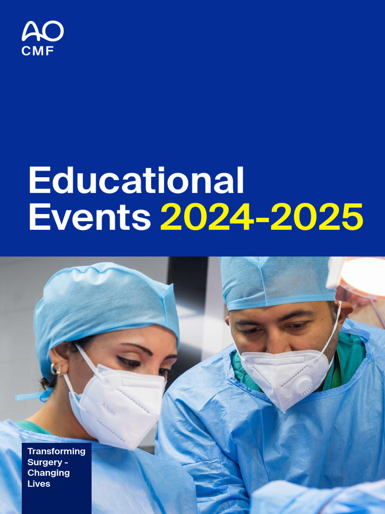 AO CMF Asia Pacific Course Calendar | PDF | Clinical Medicine | Medicine