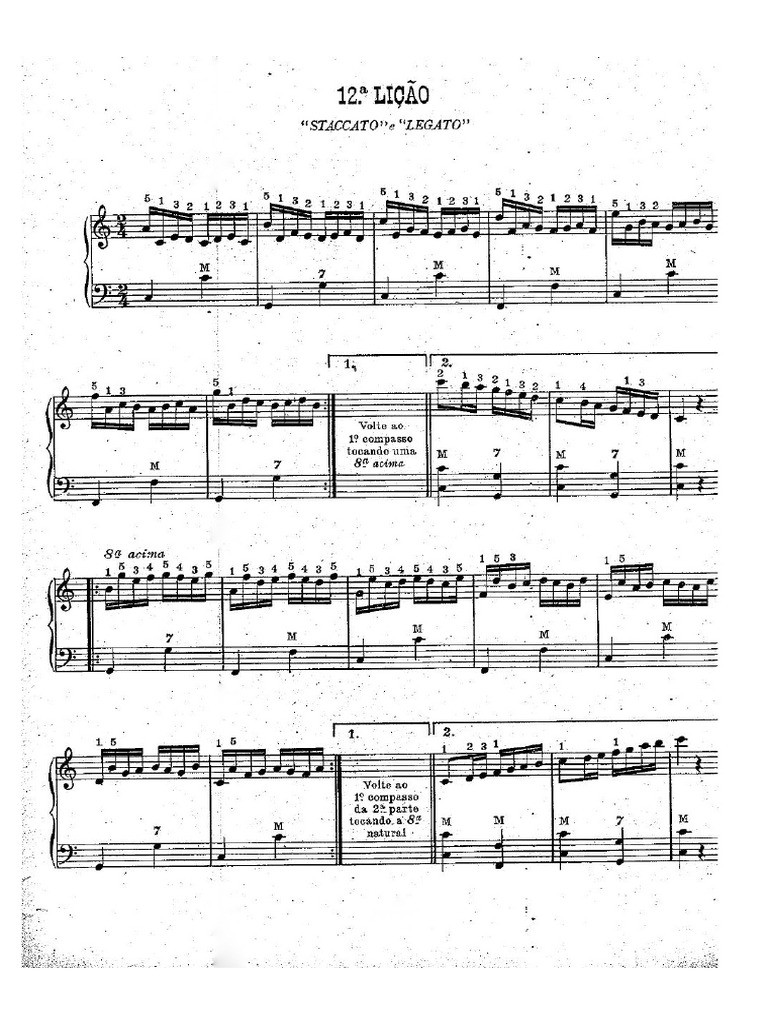 Hanon - 12º Lição | PDF