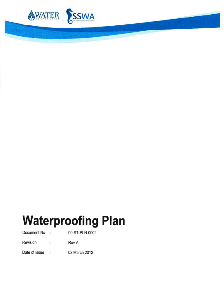 Reference - 00-ST-PLN-0002 SSDP Stage 1 Waterproofing Plan - As Con | PDF