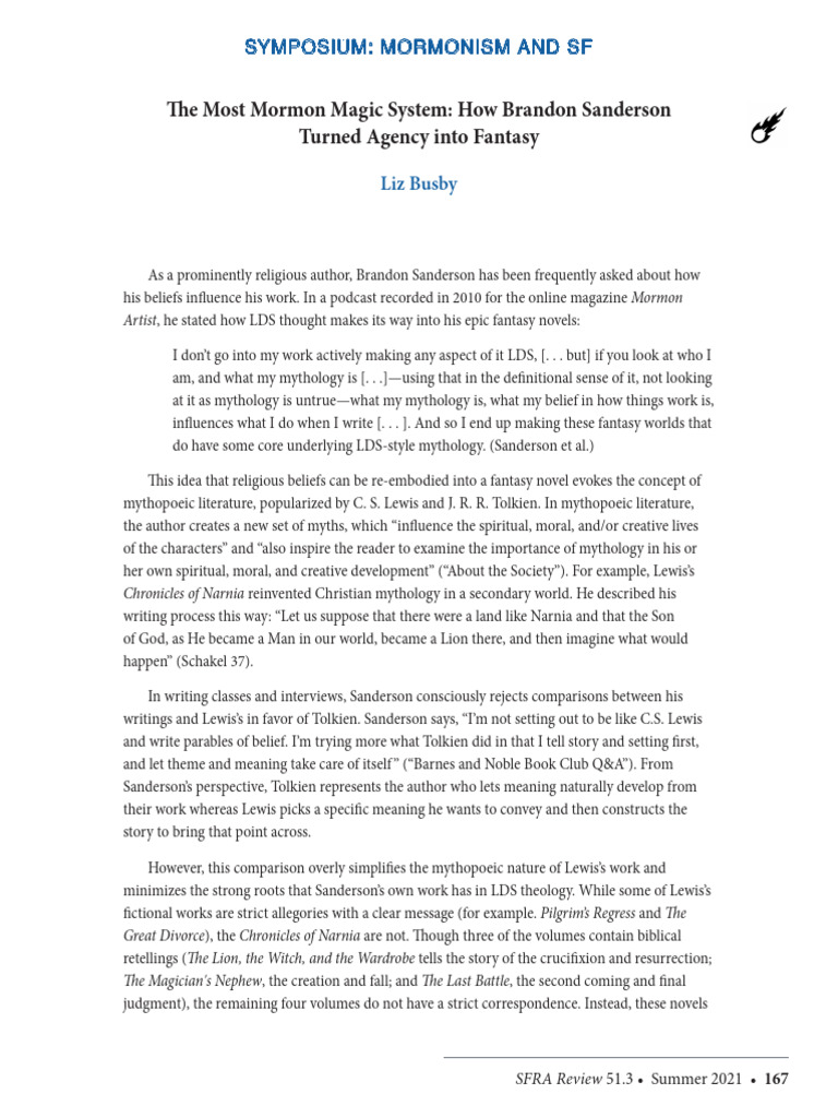 The Most Mormon Magic System: How Brandon Sanderson Turned Agency Into ...