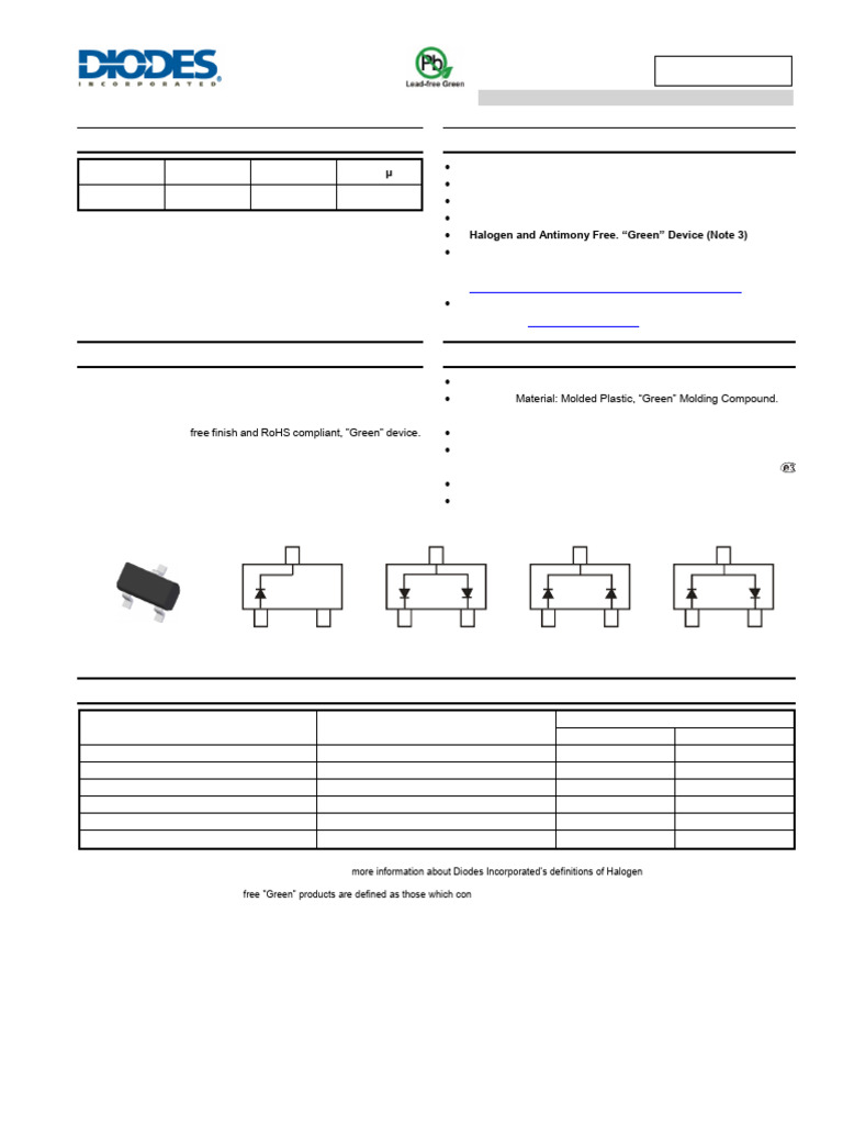 BAT54 /A /C /S: Surface-Mount Schottky Barrier Diode | PDF