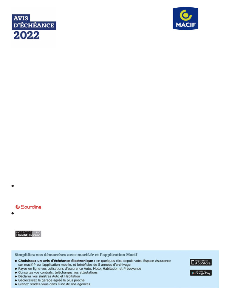 Avis D'écheance Du 01 04 2022 | PDF