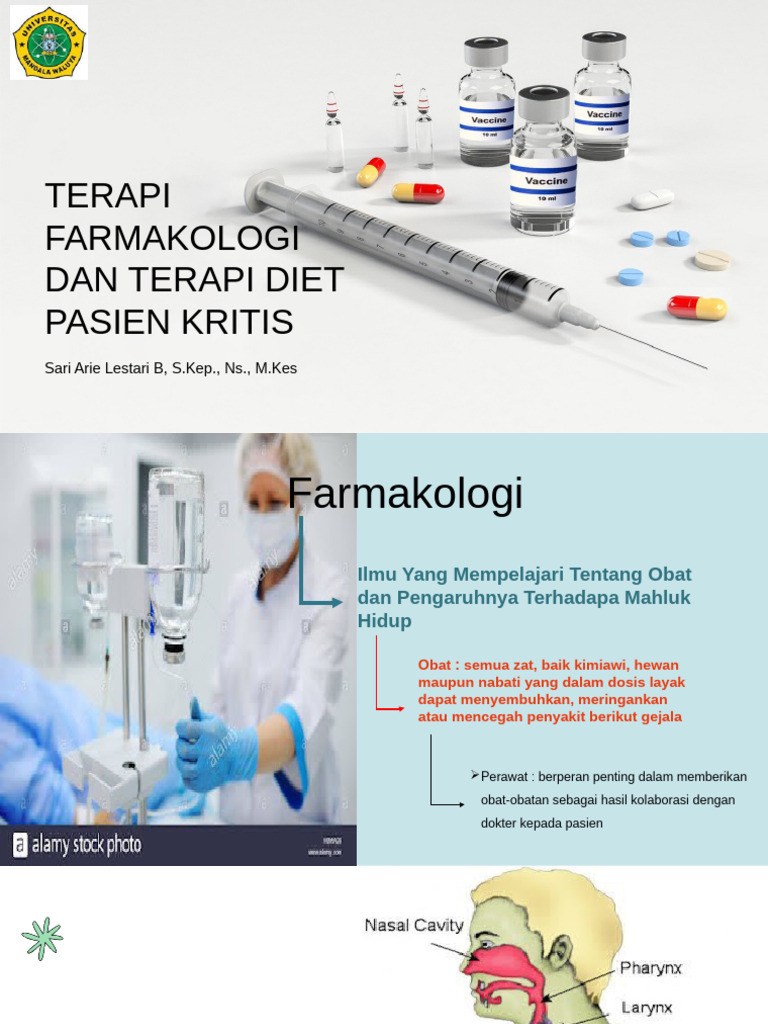 Terapi Farmakologi Dan Terapi Diet Pasien Kritis | PDF