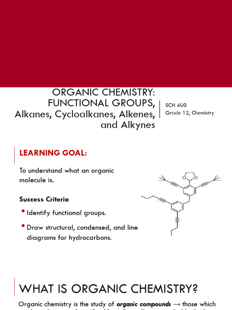 ISU Day 1 - Functional Groups, Alkanes Alkenes Alkynes and Cyclic ...