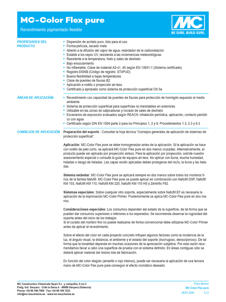 MC-Color Flex Pure DE ES ES TDS | PDF | Color