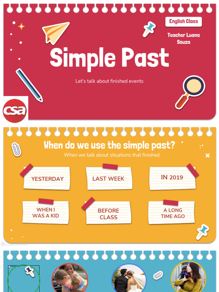 9º Simple Past - Grammar Class | PDF