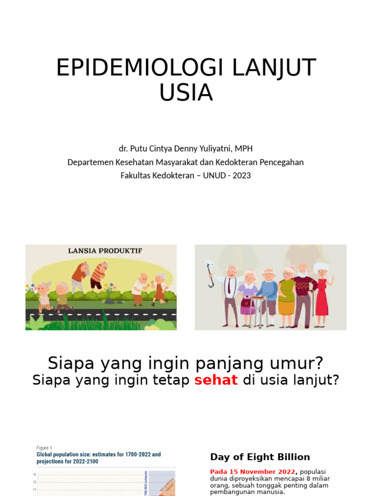 Epid Lanjut Usia - 2023 | PDF