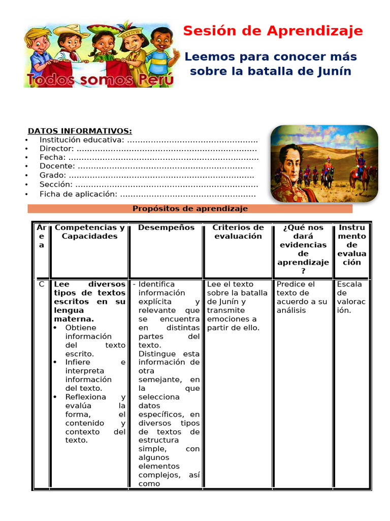 Sesion de La Batalla de Junin | PDF