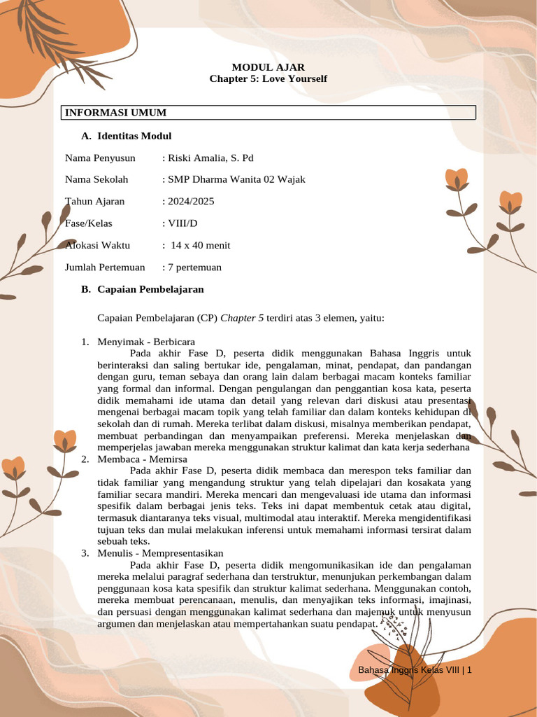 7.5 Modul Ajar Chapter 5 | PDF