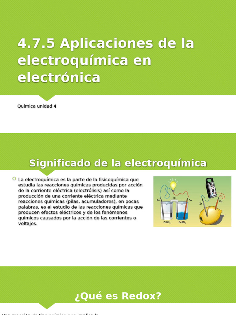 4.7.5 Aplicaciones de La Electroquímica en Electrónica | PDF