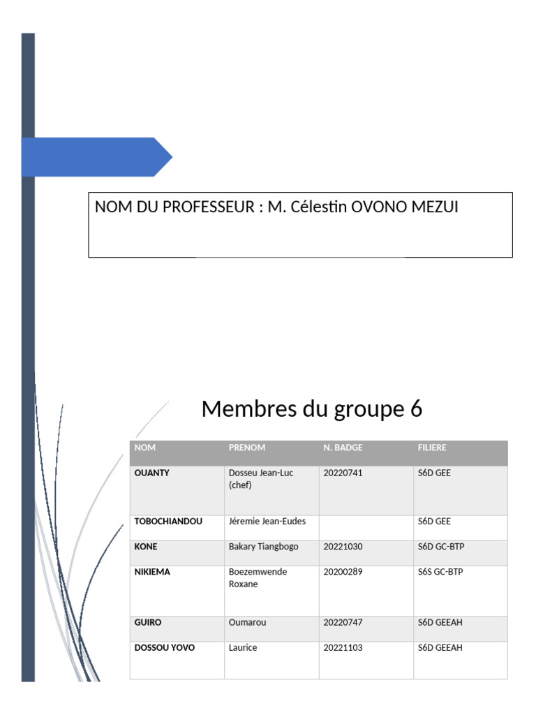 Projet Metre gr6 | PDF