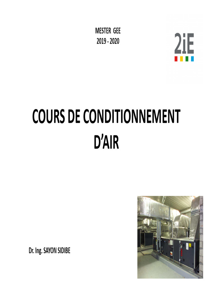 Cours de Conditionnement D'air | PDF