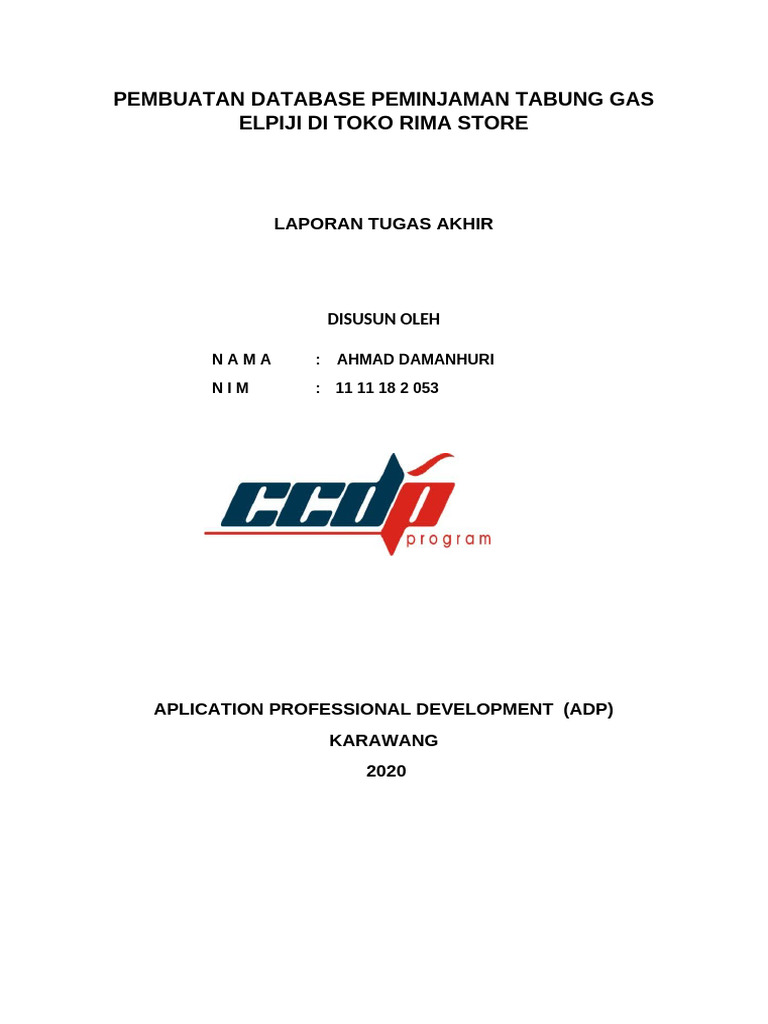 Bab 1 - Database Peminjaman Tabung Gas | PDF