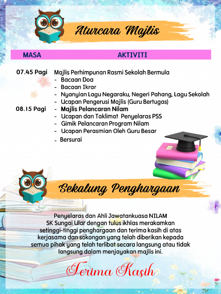 Buku Program Pelancaran Nilam 5 Ogos 2024 | PDF